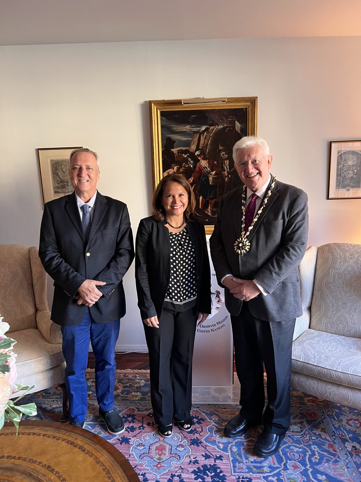 Delegation from Order of Malta France Tahiti meets with Ambassador Beresford-Hill to discuss ...