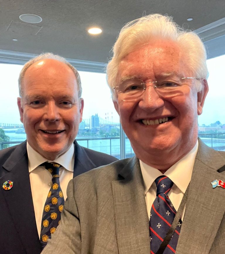 H.E. Ambassador Beresford-Hill greets His Serene Highness Albert II ...
