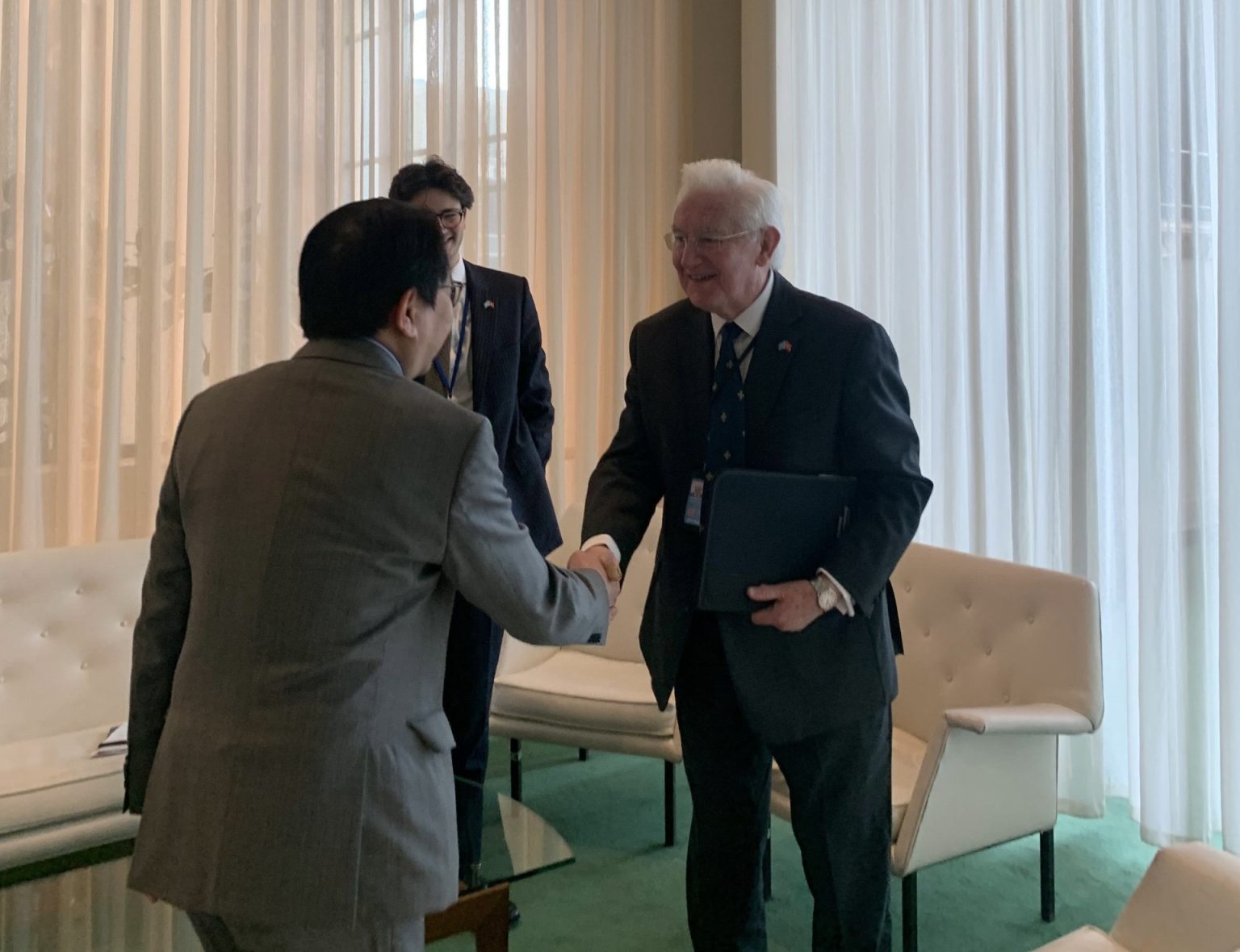 H. E. Ambassador Paul Beresford-Hill met with H.E. Ambassador Anouparb Vongnorkeo, the Permanent ...