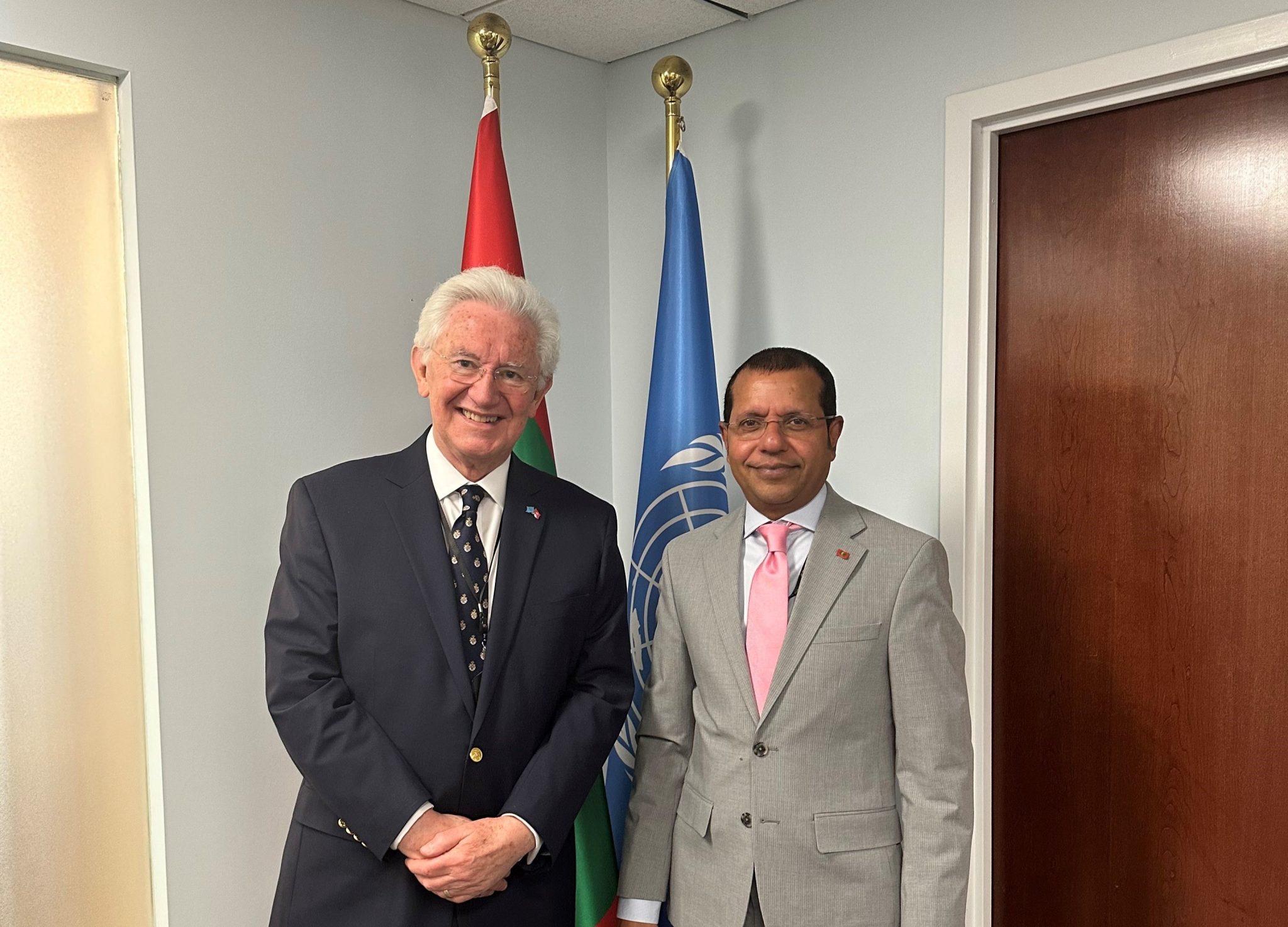 H.E. Ambassador Paul Beresford-Hill met with H.E. Ambassador Ali Naseer Mohamed, Permanent ...