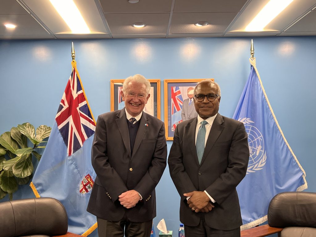 H.E. Ambassador Paul Beresford-Hill met with H.E. Ambassador Filipo Tarakinikini, the Permanent ...