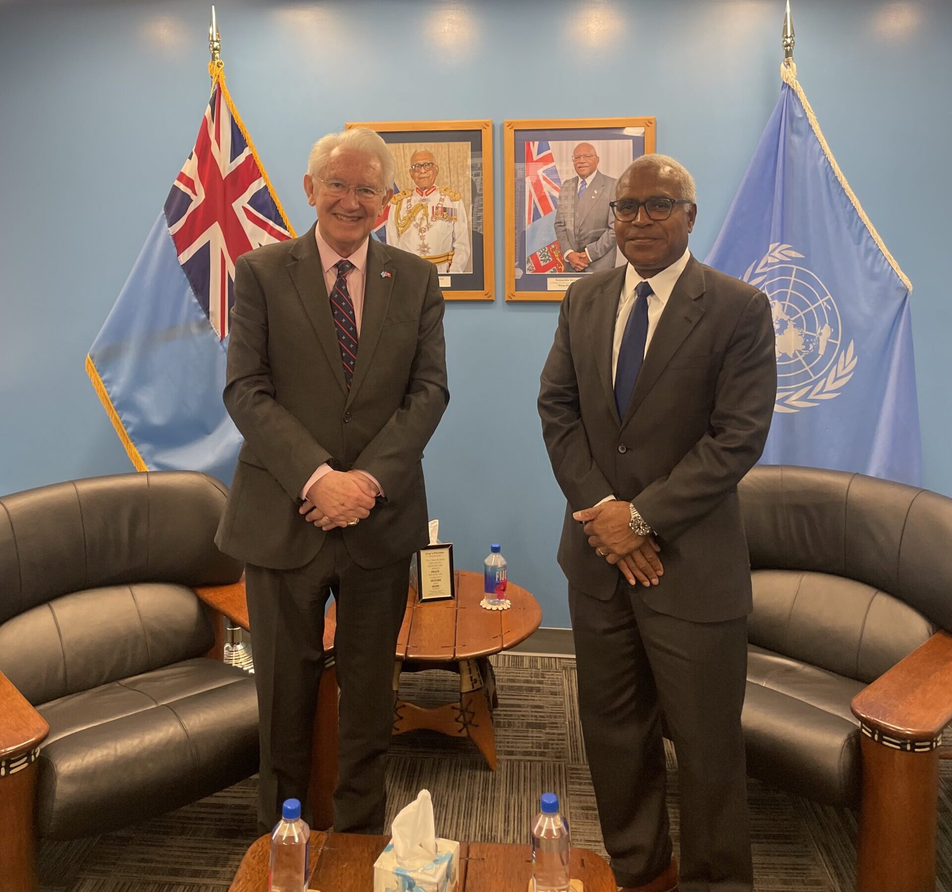 Ambassador Beresford-Hill Meets with Fiji Permanent Representative, H.E. Tarakinikini, at the ...
